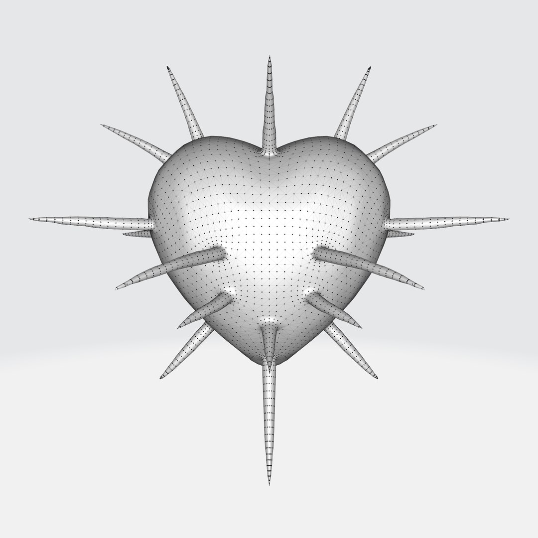 3D Heart With Spikes - TurboSquid 2275157