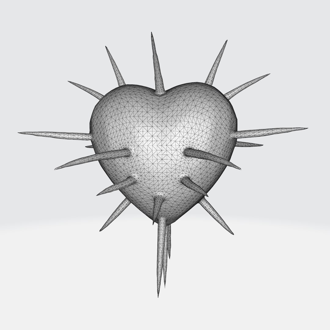 3D Heart With Spikes - TurboSquid 2275157