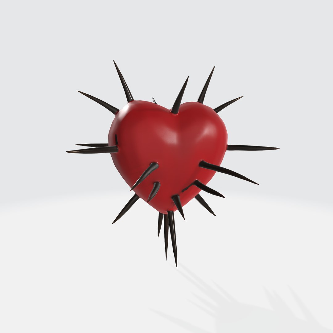 3D Heart With Spikes - TurboSquid 2275157