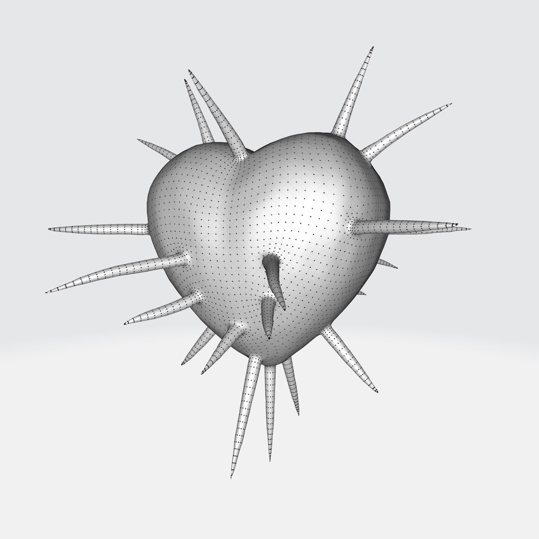 3D Heart With Spikes - TurboSquid 2275157