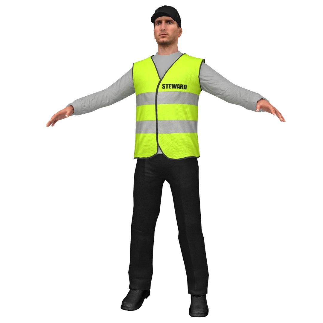 Safety Steward 3D Model - TurboSquid 1302282