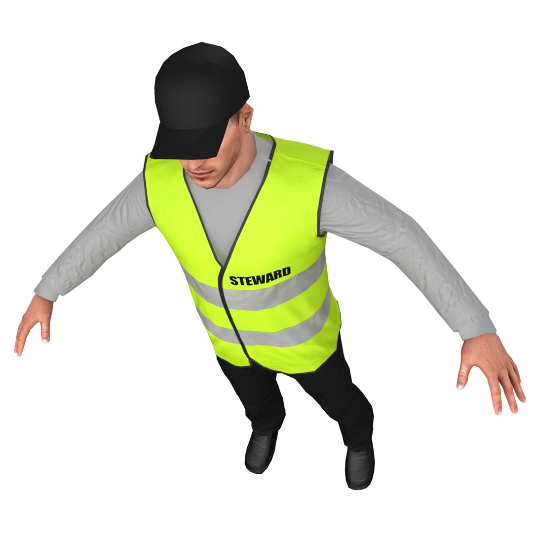 Safety steward 3D model - TurboSquid 1302282