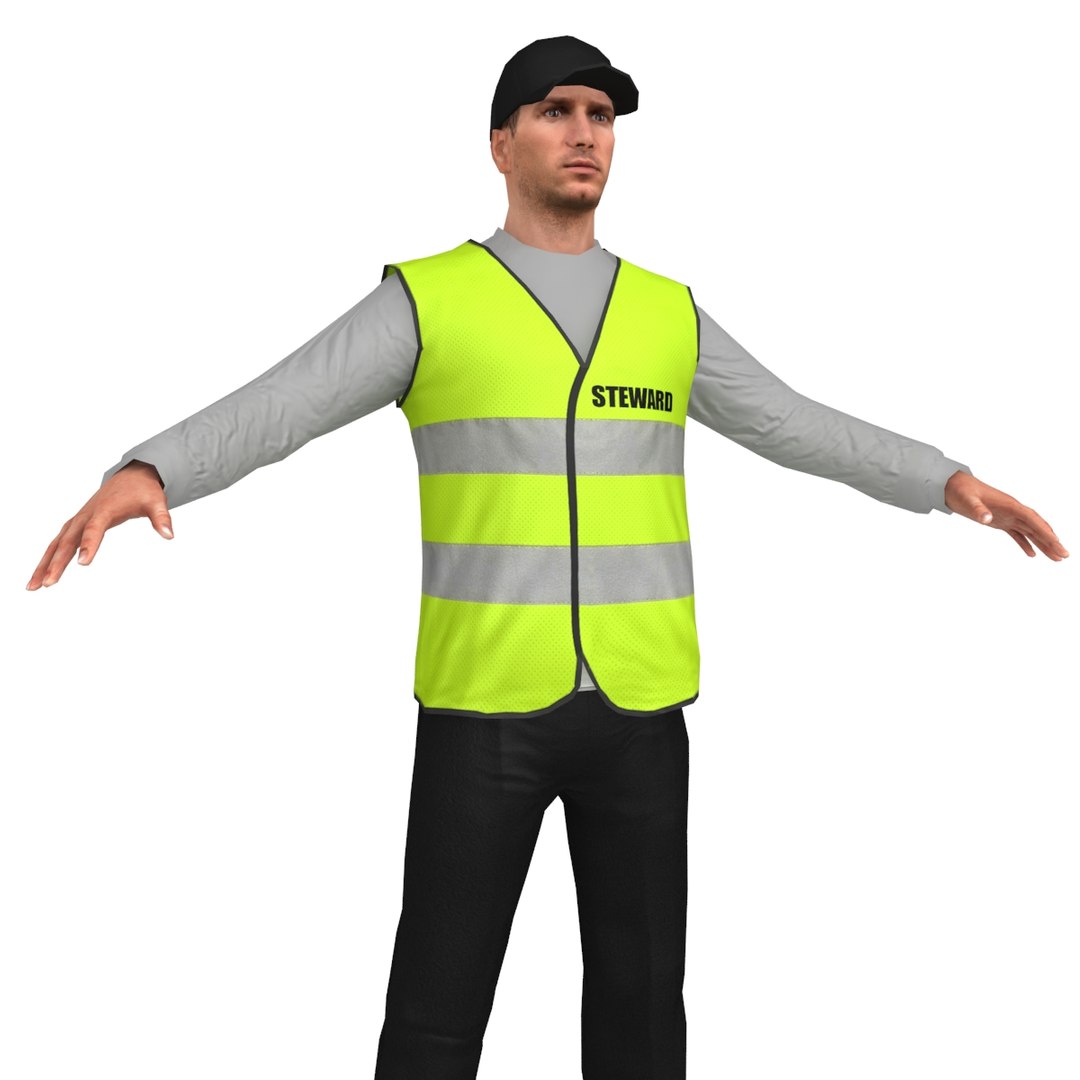 Safety Steward 3D Model - TurboSquid 1302282