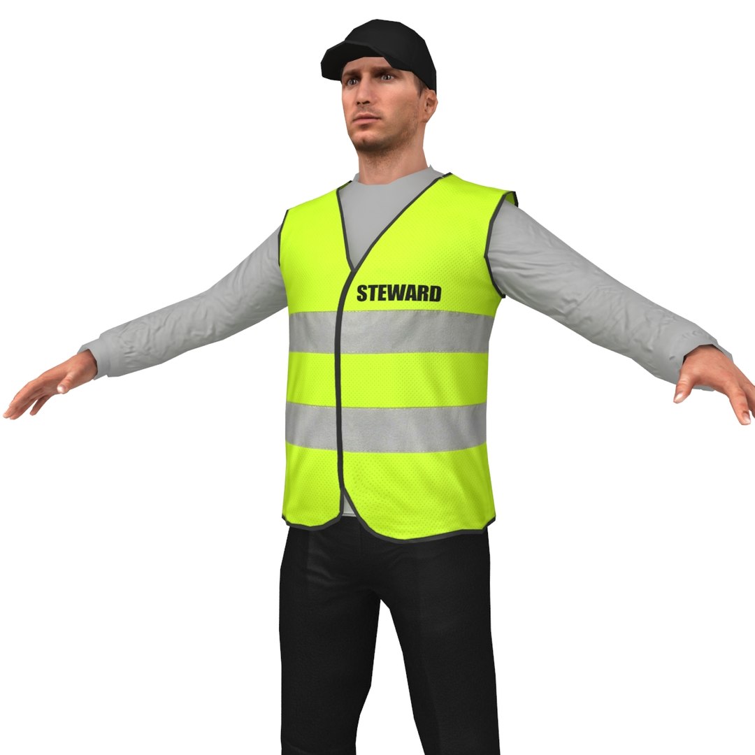 Safety Steward 3D Model - TurboSquid 1302282