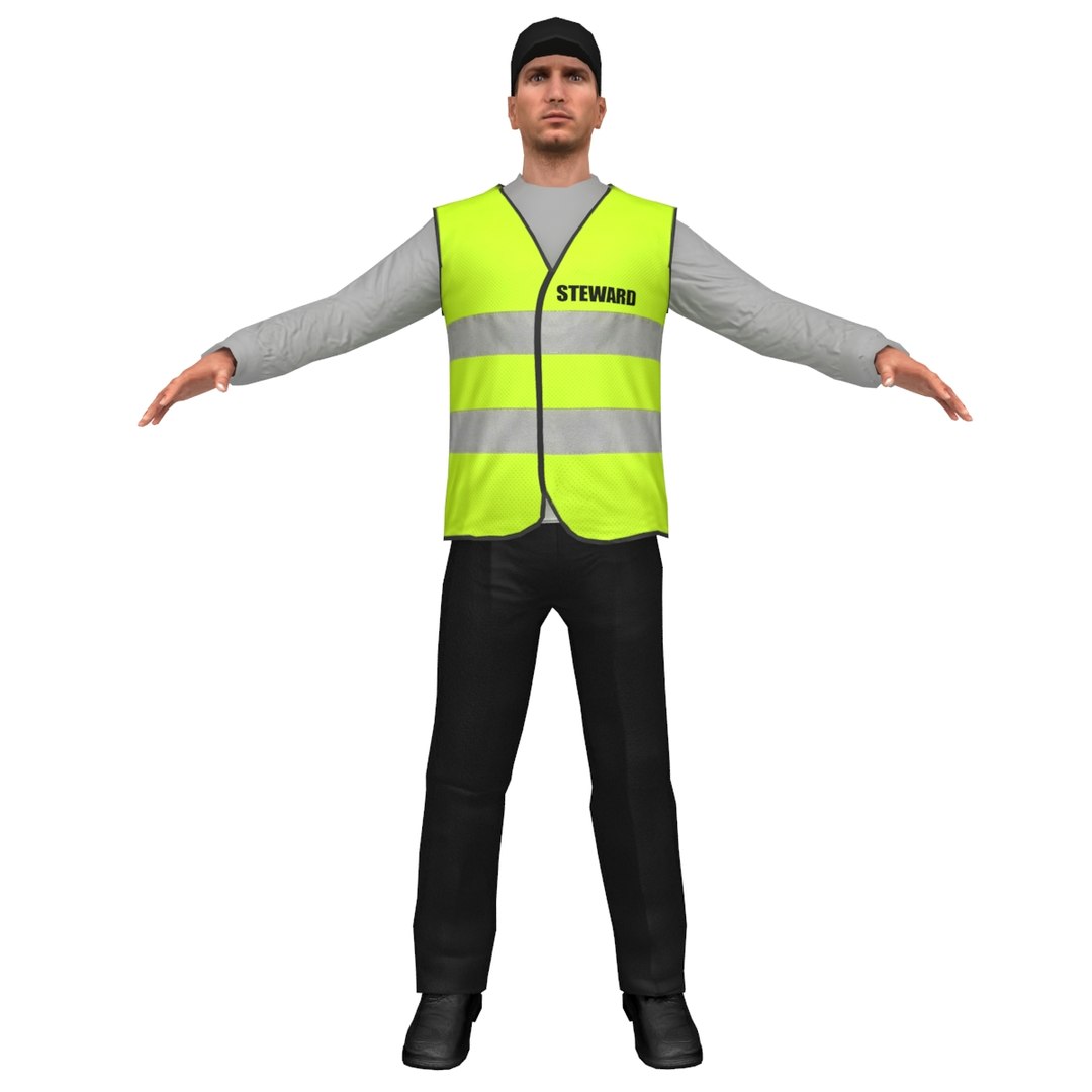 Safety Steward 3D Model - TurboSquid 1302282