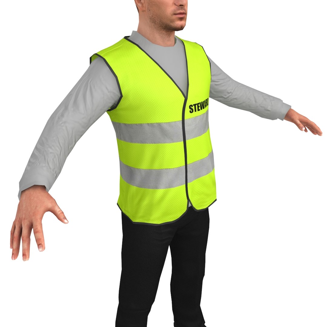 Safety steward 3D model - TurboSquid 1302282