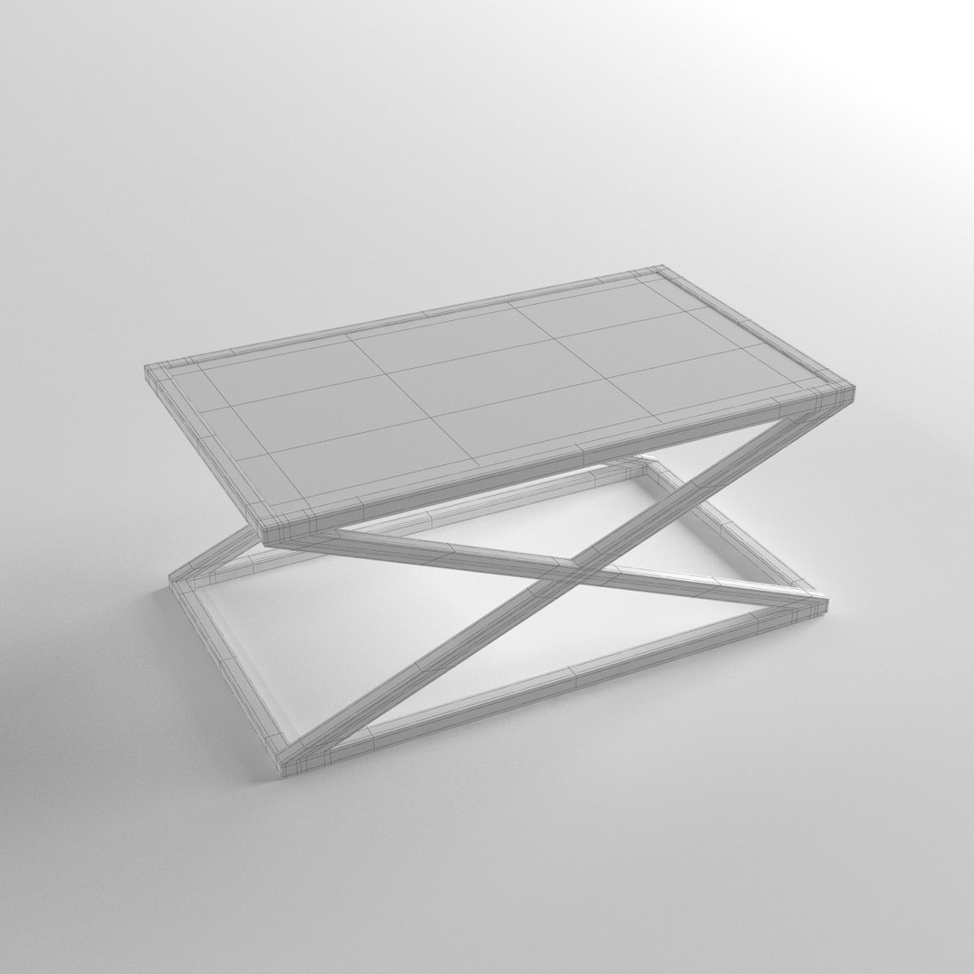 Metal X-frame Glass 3D Model - TurboSquid 1153965
