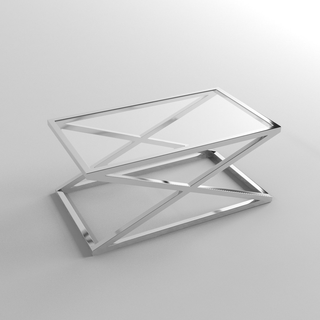 Metal X-frame Glass 3D Model - TurboSquid 1153965