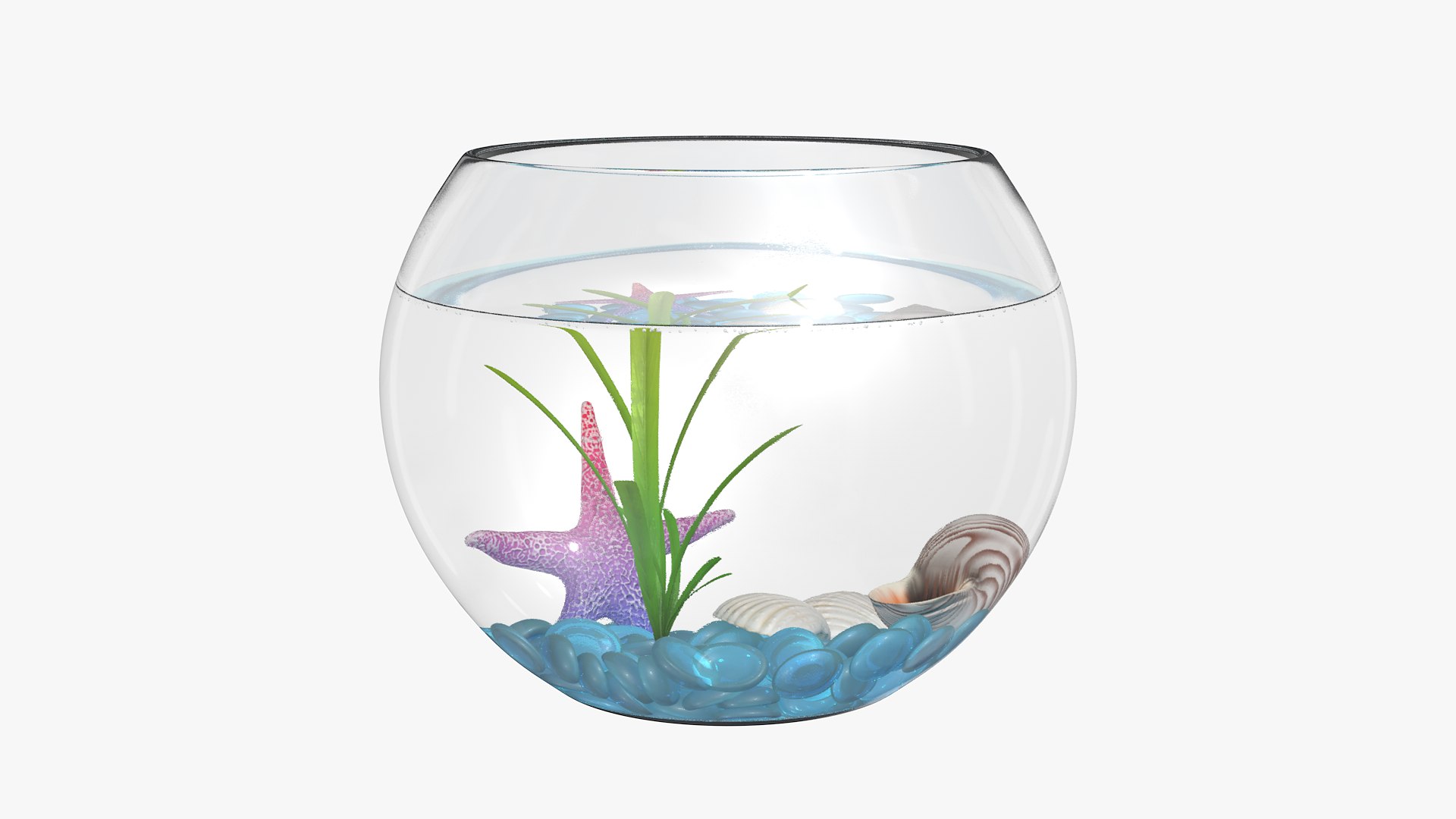 Fishbowl Glass Goldfish Veiltail Fish Collection 8K 3D - TurboSquid 1863489