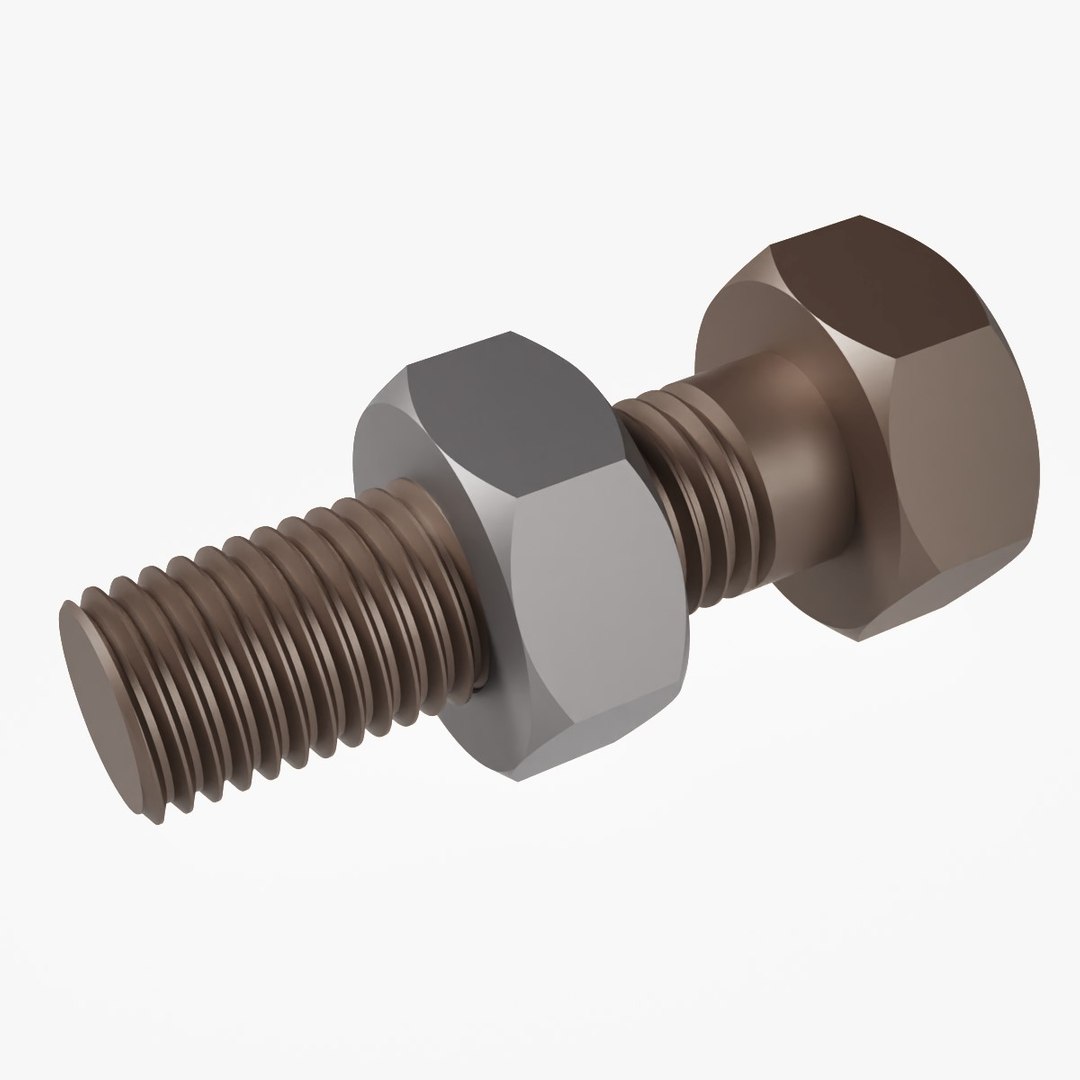 M12 Bolt And Nut 3D Model - TurboSquid 2292426