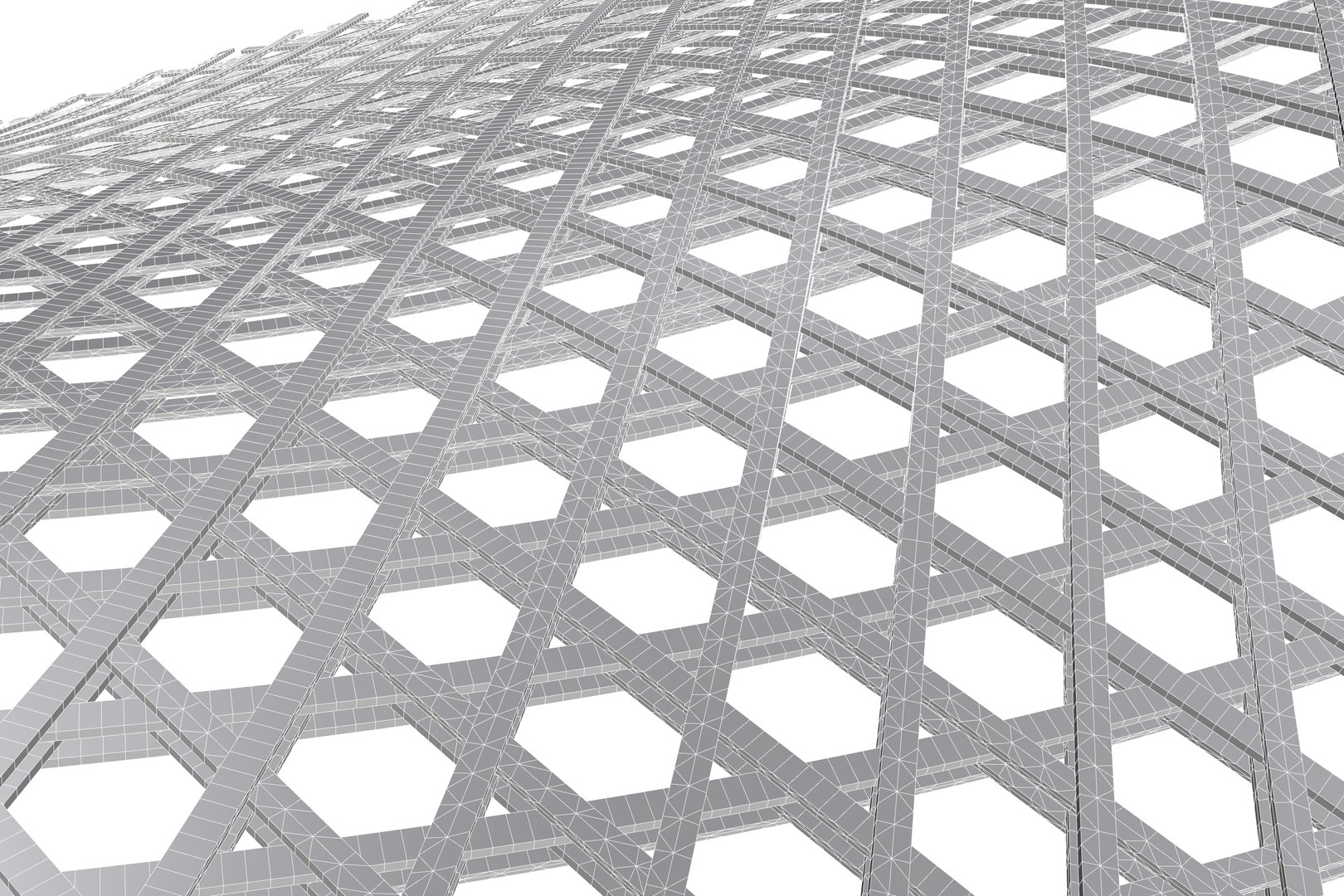 Futuristic Layered timber beams structure V2 3D model - TurboSquid 1970796