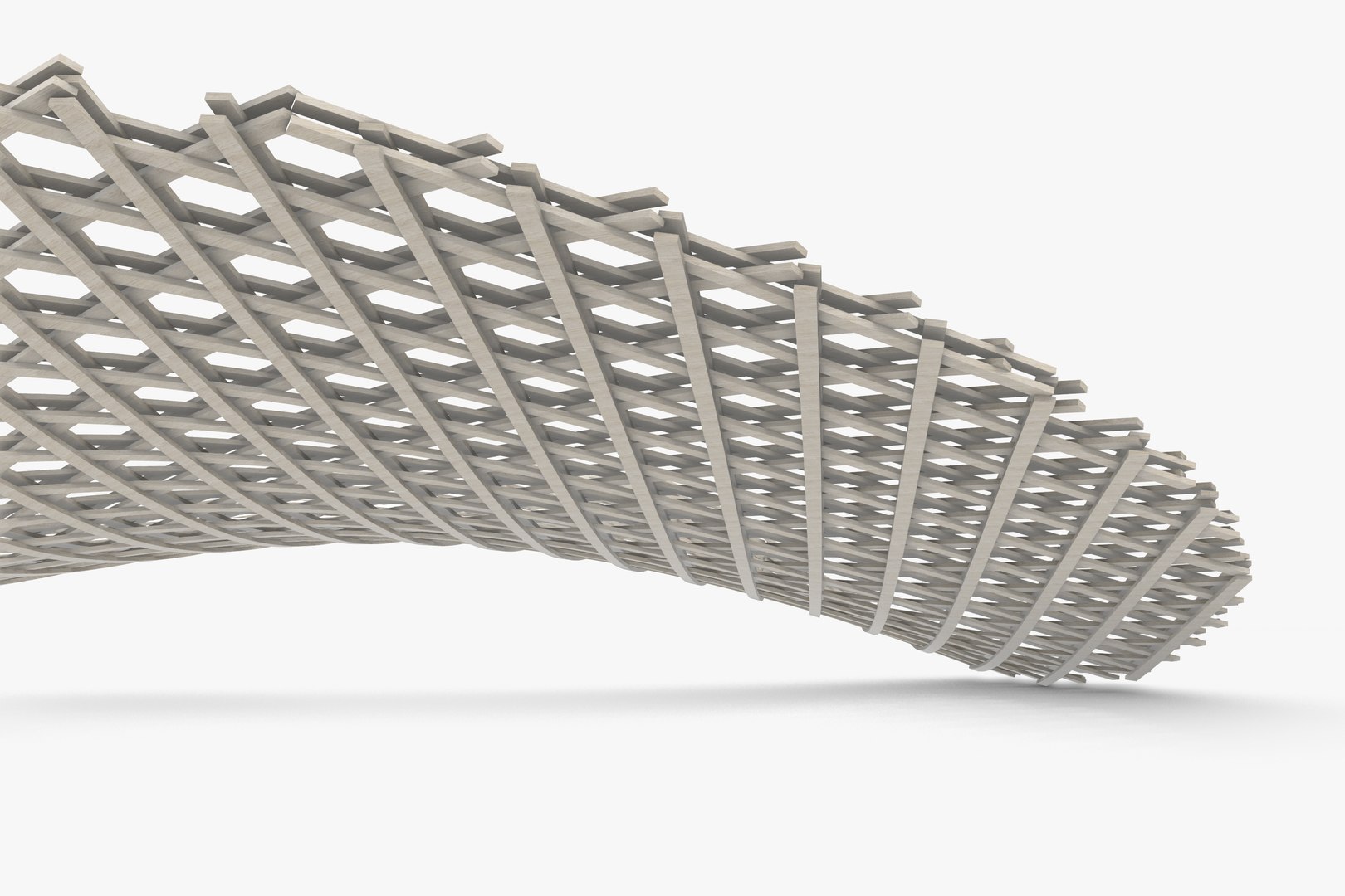 Futuristic Layered Timber Beams Structure V2 3D Model - TurboSquid 1970796