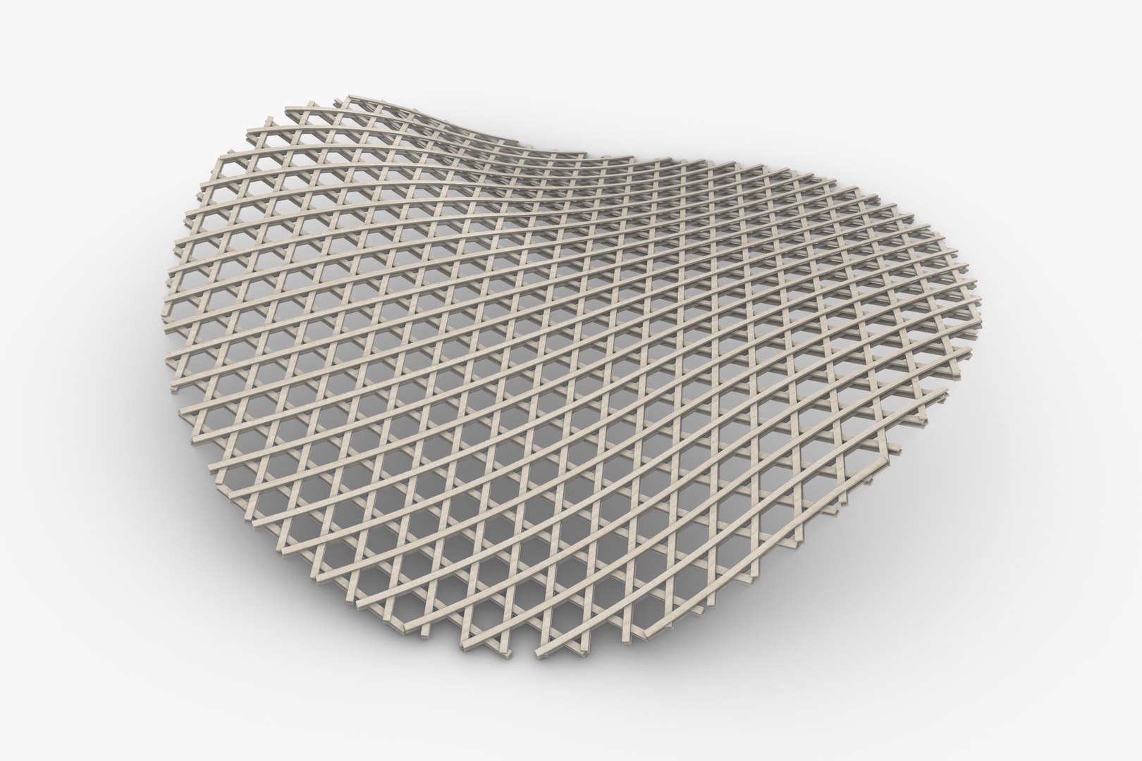 Futuristic Layered Timber Beams Structure V2 3D Model - TurboSquid 1970796