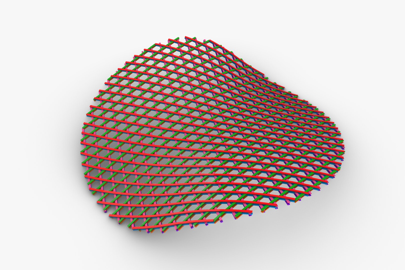 Futuristic Layered timber beams structure V2 3D model - TurboSquid 1970796