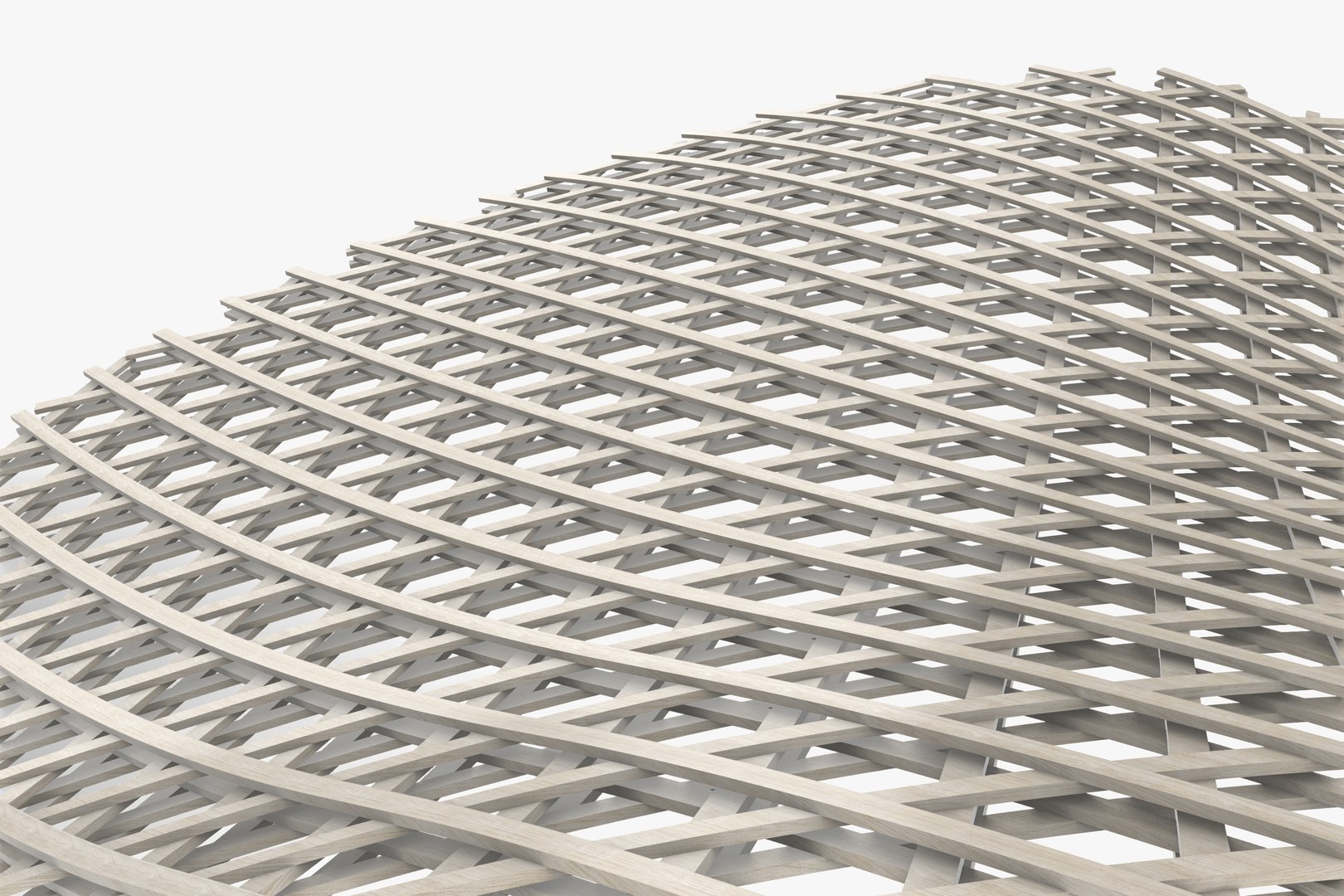 Futuristic Layered Timber Beams Structure V2 3D Model - TurboSquid 1970796