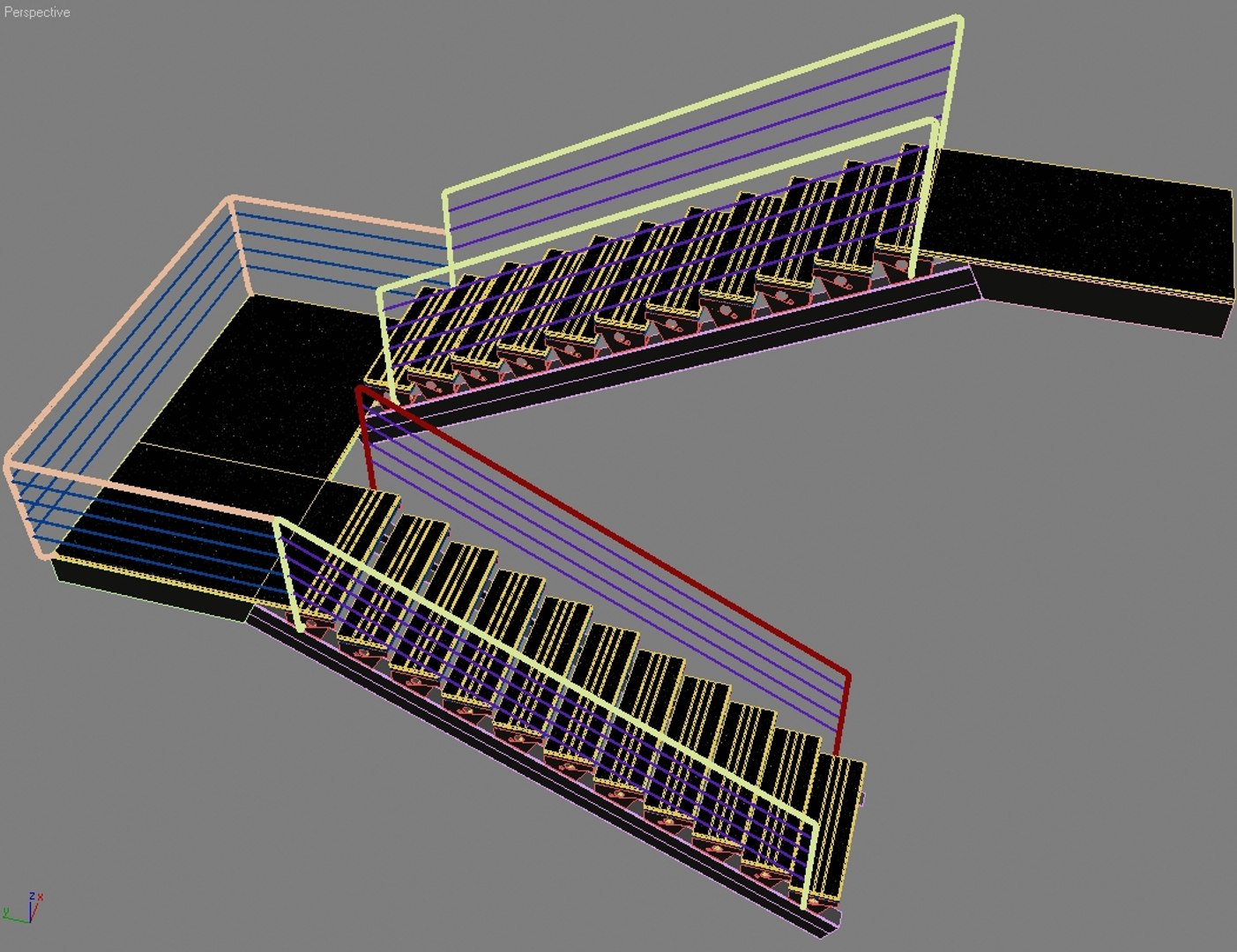 3d Model Steel Structure Stairs