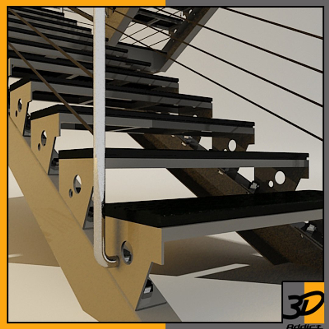3d Model Steel Structure Stairs