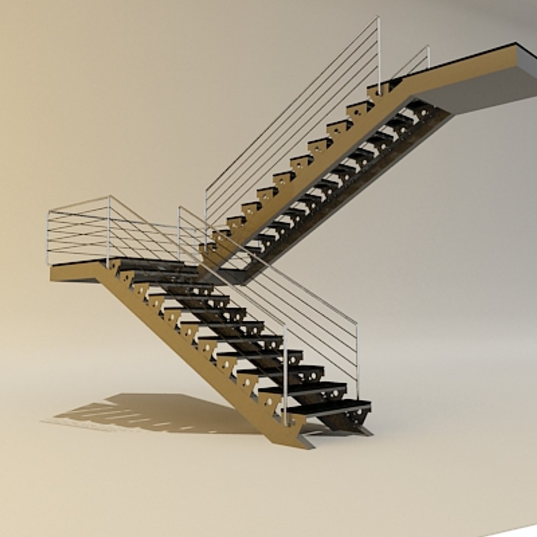 3d Model Steel Structure Stairs