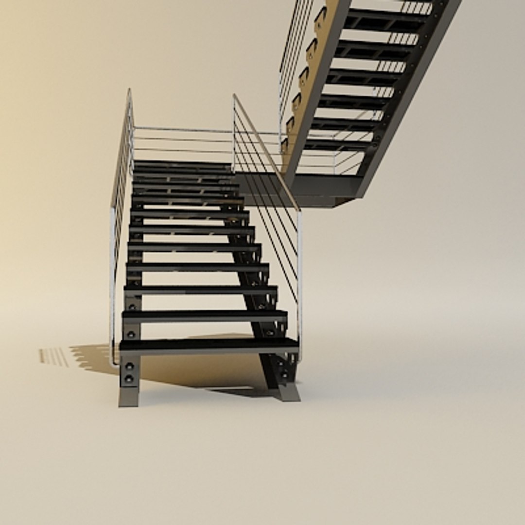 3d Model Steel Structure Stairs