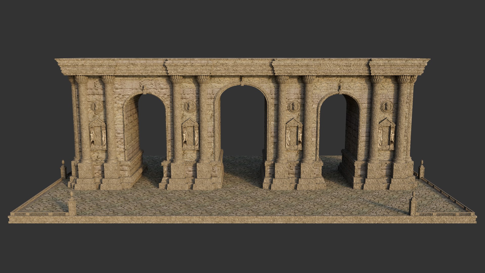 The Porte De Mars Durocortorum 3D Model - TurboSquid 2301373