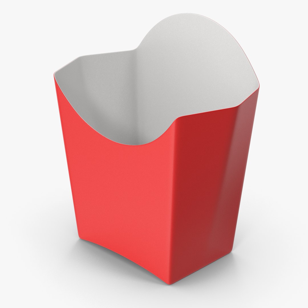 modelo 3d Fries Paper Box - TurboSquid 1902064