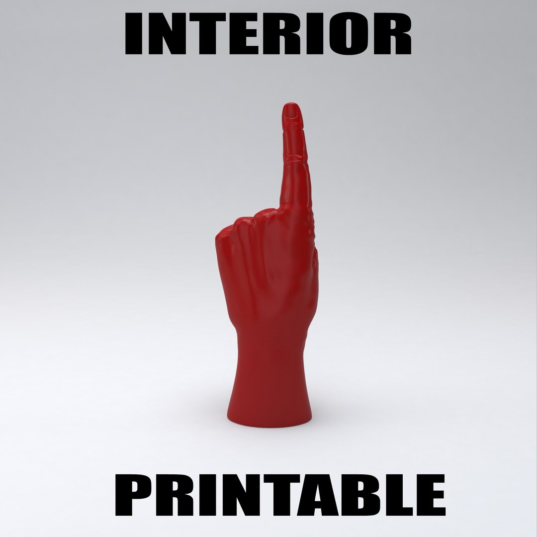 3d Hand Pointing Printable Print Model