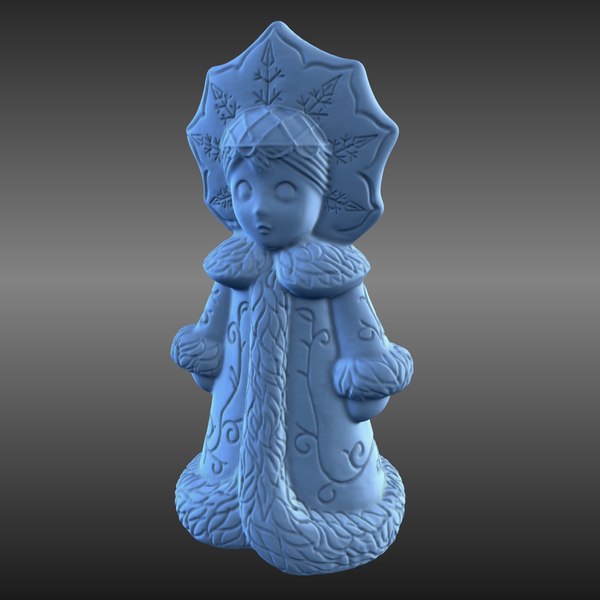 3D модель Снегурочка Русский Новогодний Персонаж - TurboSquid 970841