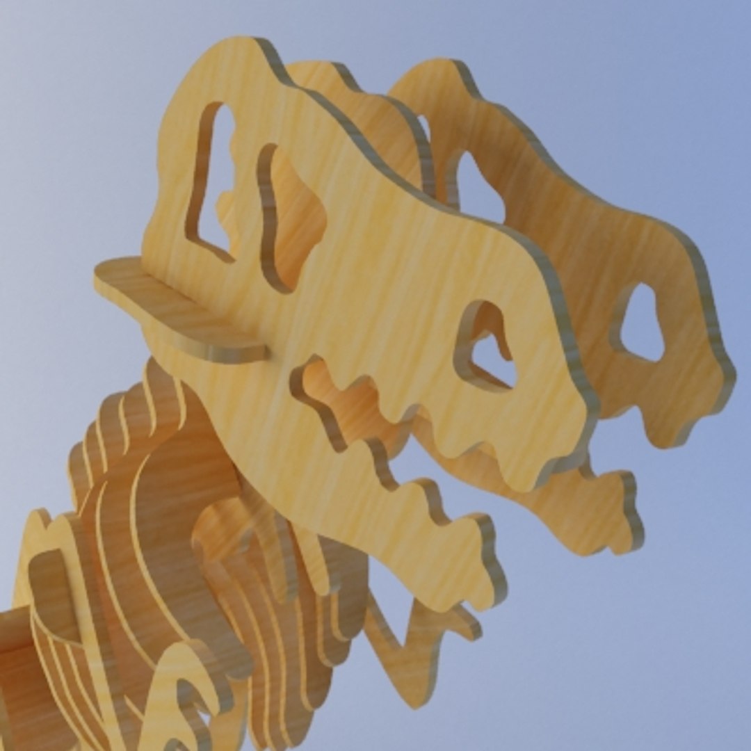 3d Model T-rex Laser Cut