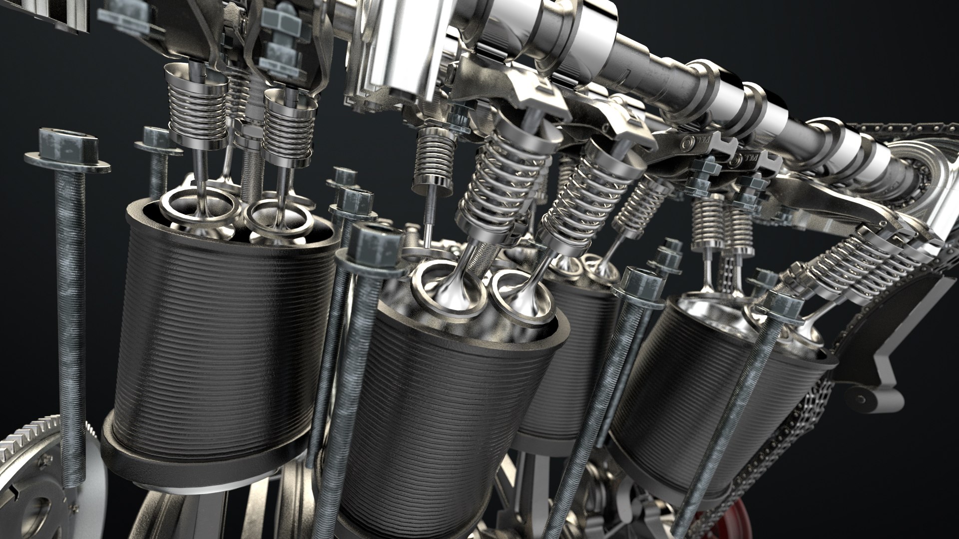 3D W8 Engine Working Animated - TurboSquid 1865590