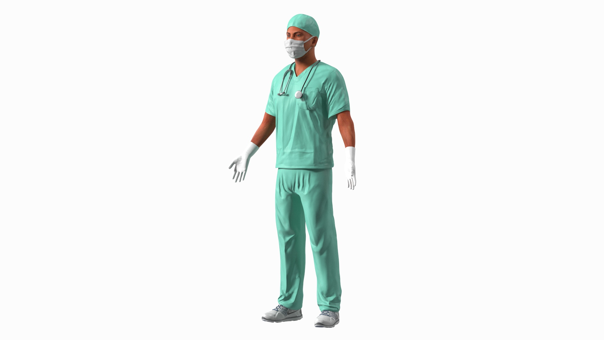 3D Male Surgeon Doctor Wearing Mask Rigged For Maya - TurboSquid 2146158