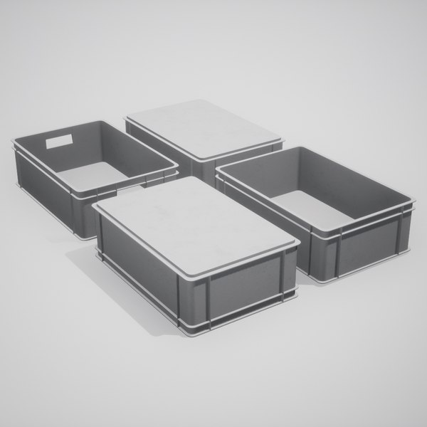 Plastic stacking box red 3D model - TurboSquid 1300578