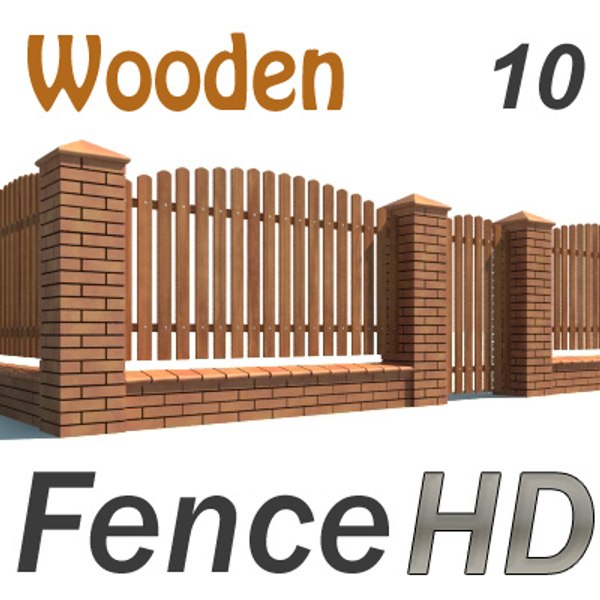 wooden fence gate 3d model