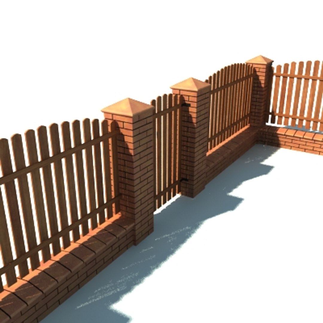 Wooden Fence Gate 3d Model