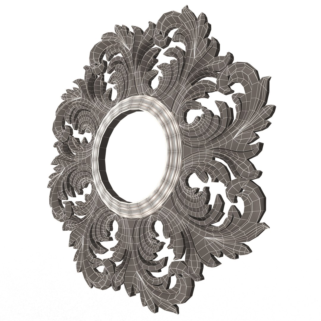 Classic Round Mirror 3D model - TurboSquid 1765561