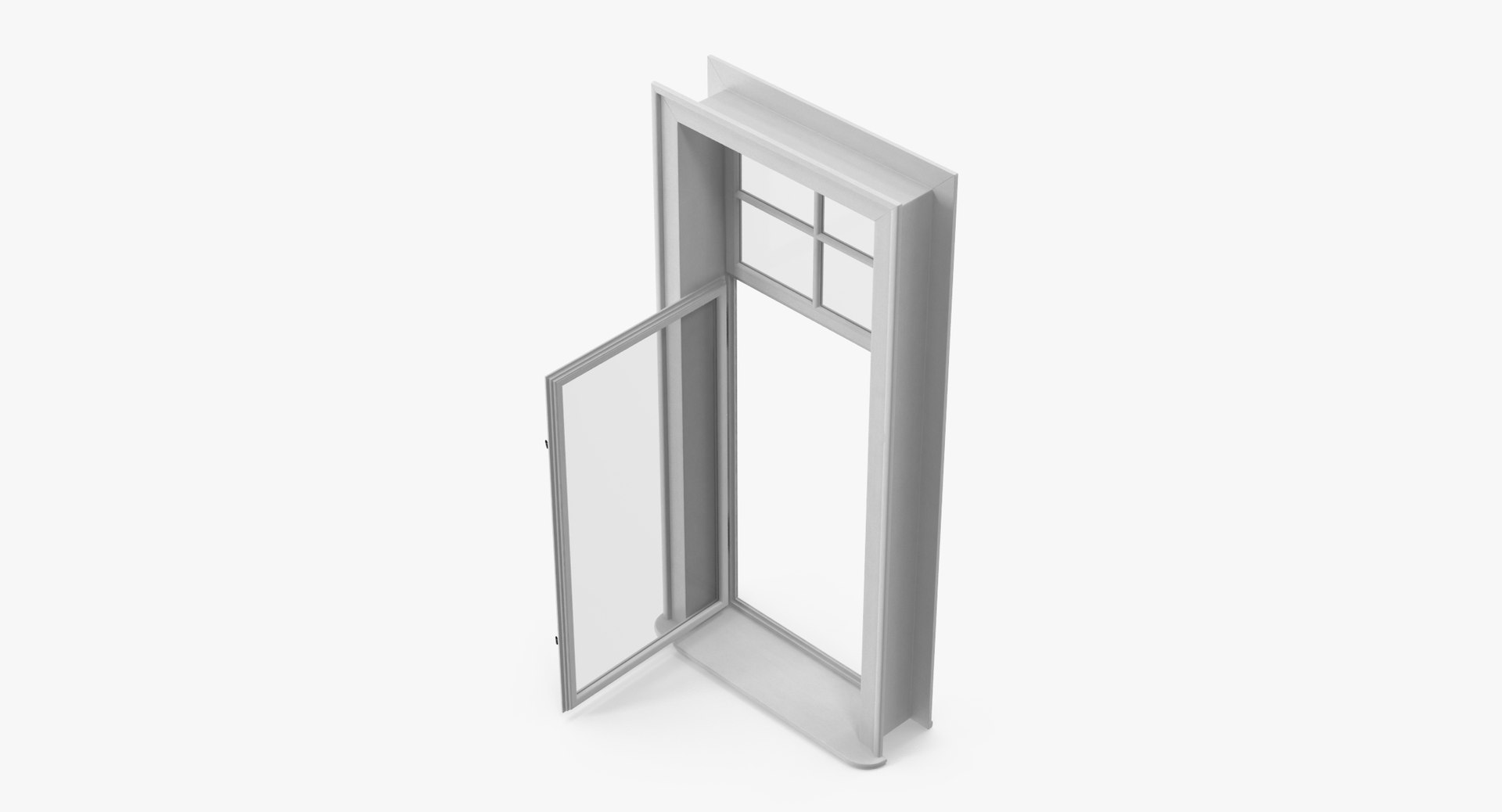 Classic Window 03 Open 3D Model - TurboSquid 1214432