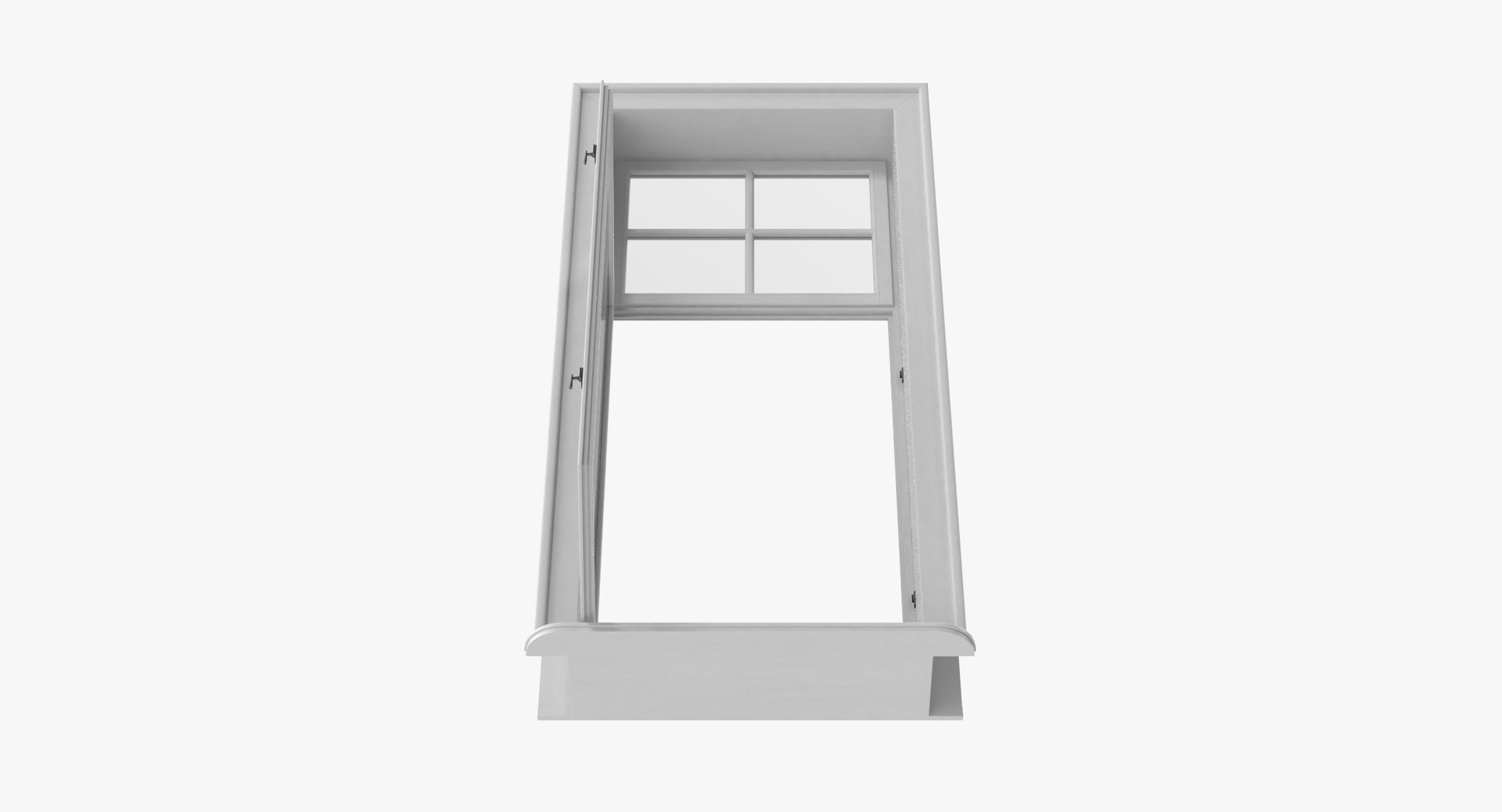 Classic Window 03 Open 3D Model - TurboSquid 1214432