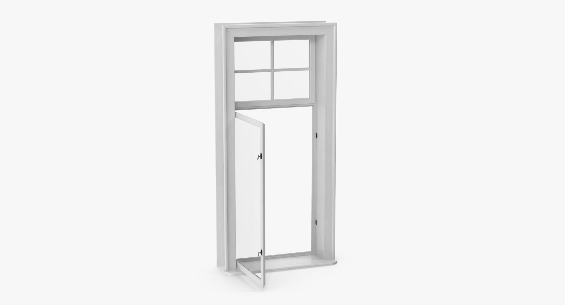 Classic Window 03 Open 3D Model - TurboSquid 1214432