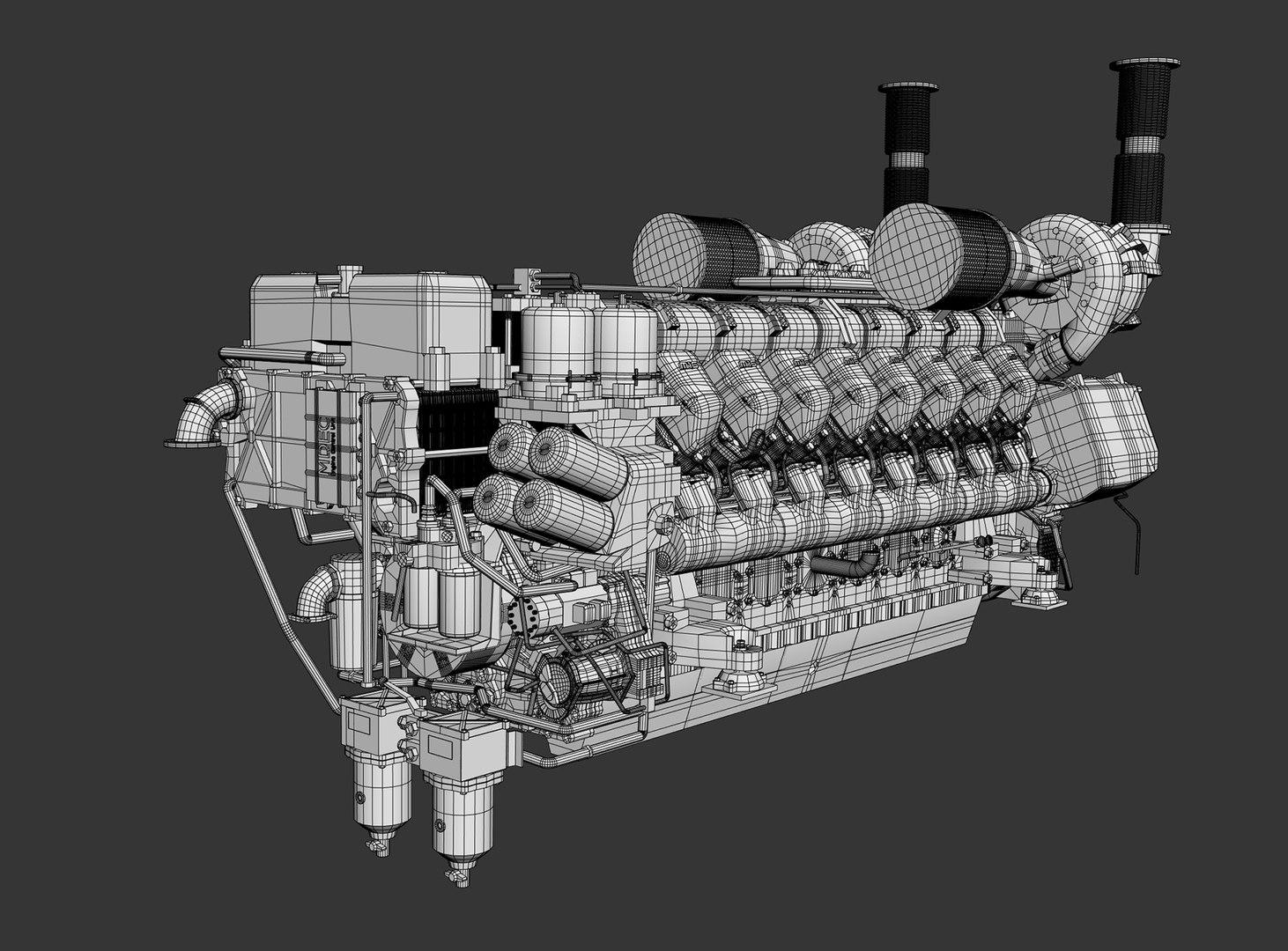 3D yacht marine engine - TurboSquid 1356125