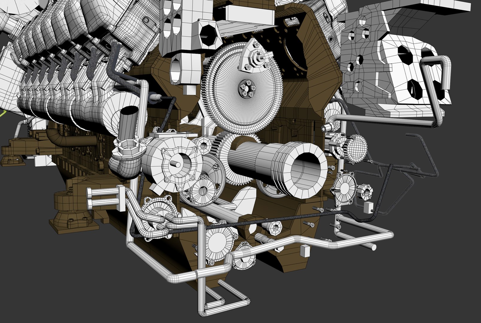 3D yacht marine engine - TurboSquid 1356125