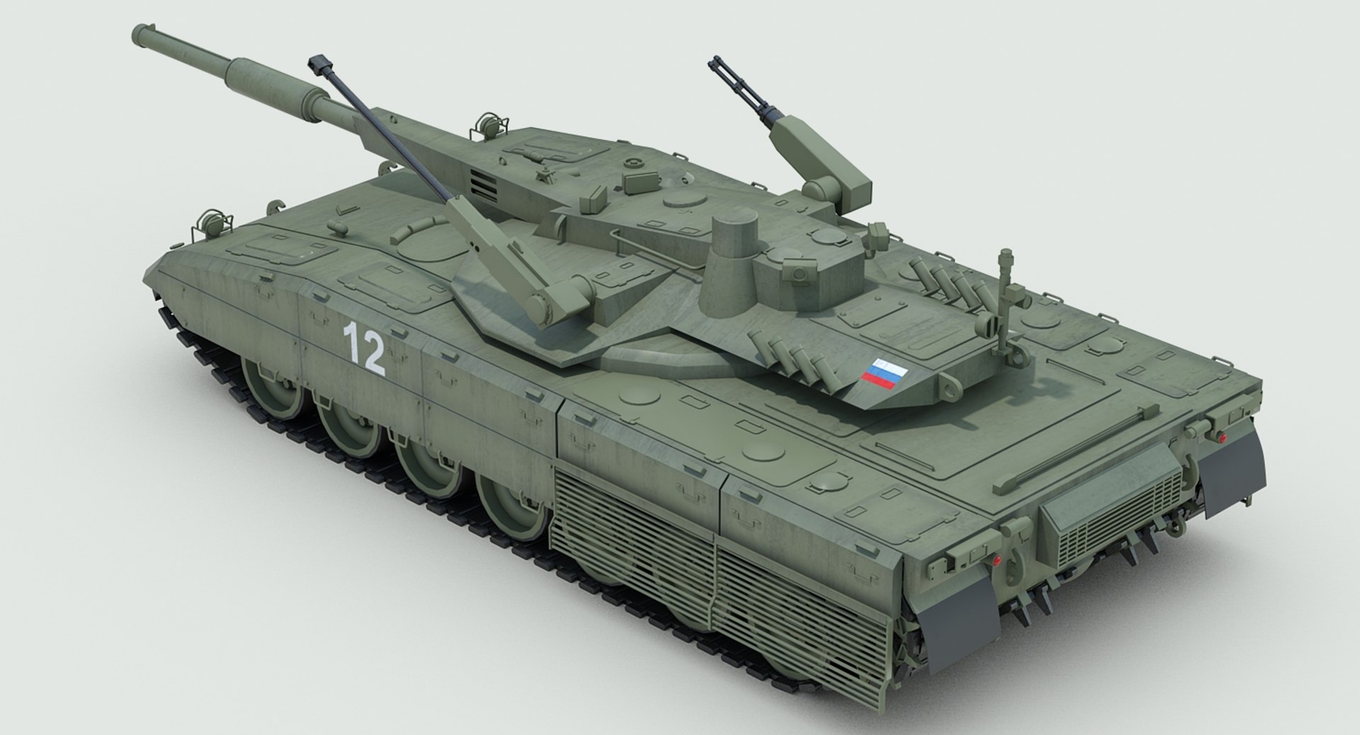 Russian T14 Armata Battle Tank 3d 3ds