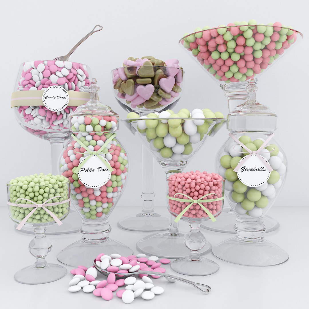 Polka Dots Candy Bar 3D Model - TurboSquid 1913475