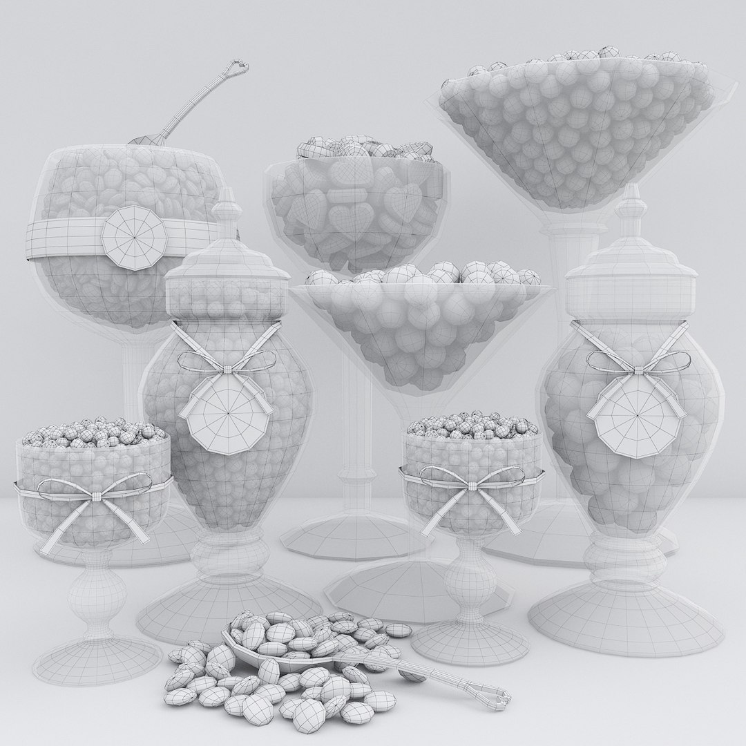 Polka Dots Candy Bar 3D Model - TurboSquid 1913475