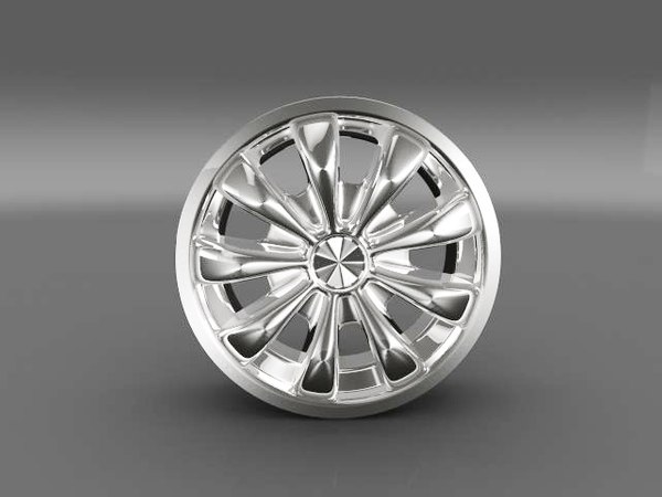 3d car tyre rim model