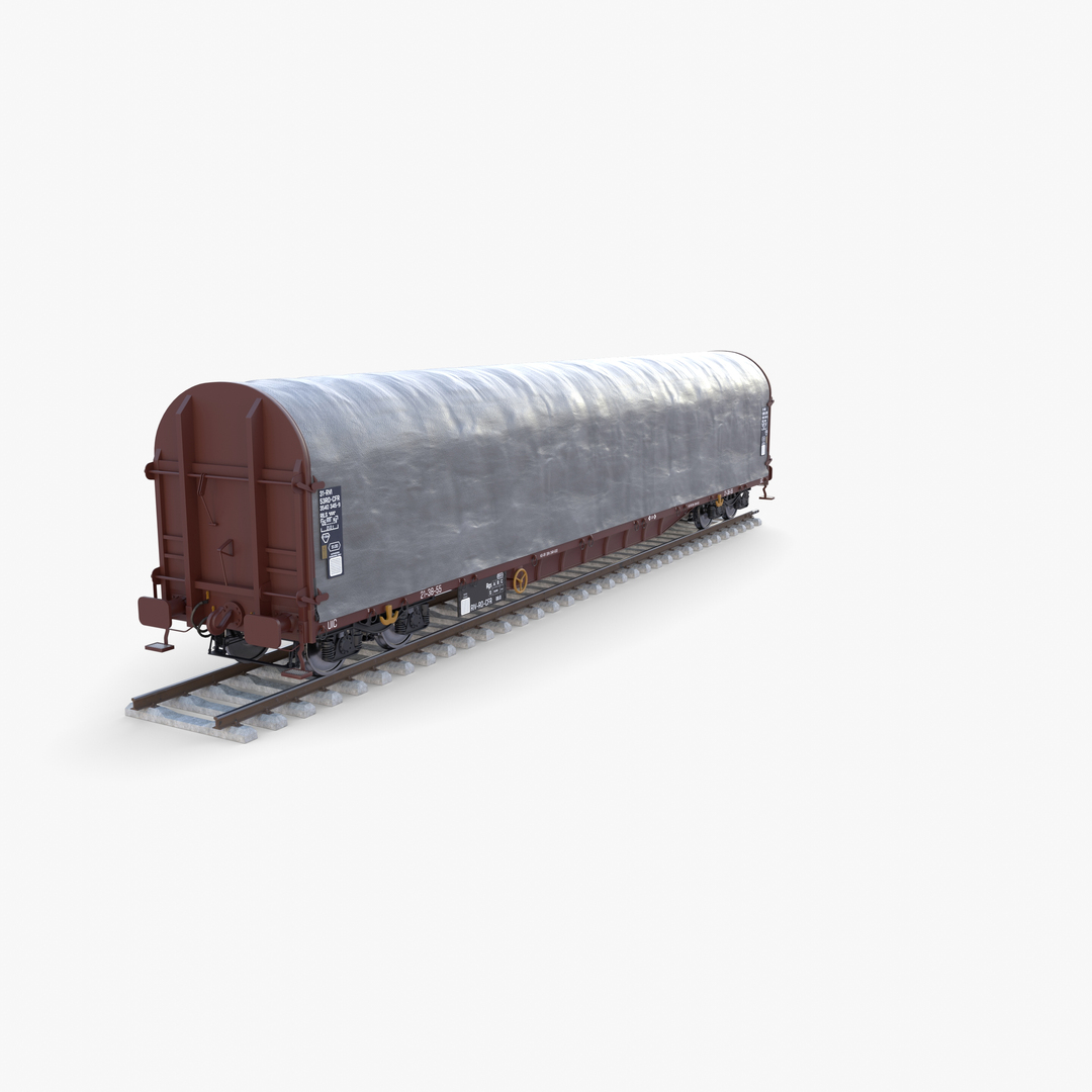 3D CFR Sliding Tarp Rail Car V1 Model - TurboSquid 2261914