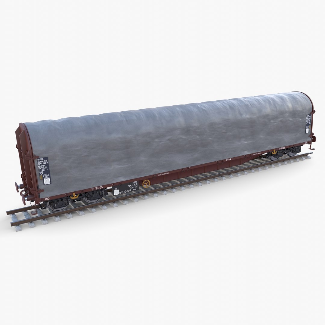 3D CFR Sliding Tarp Rail Car V1 Model - TurboSquid 2261914