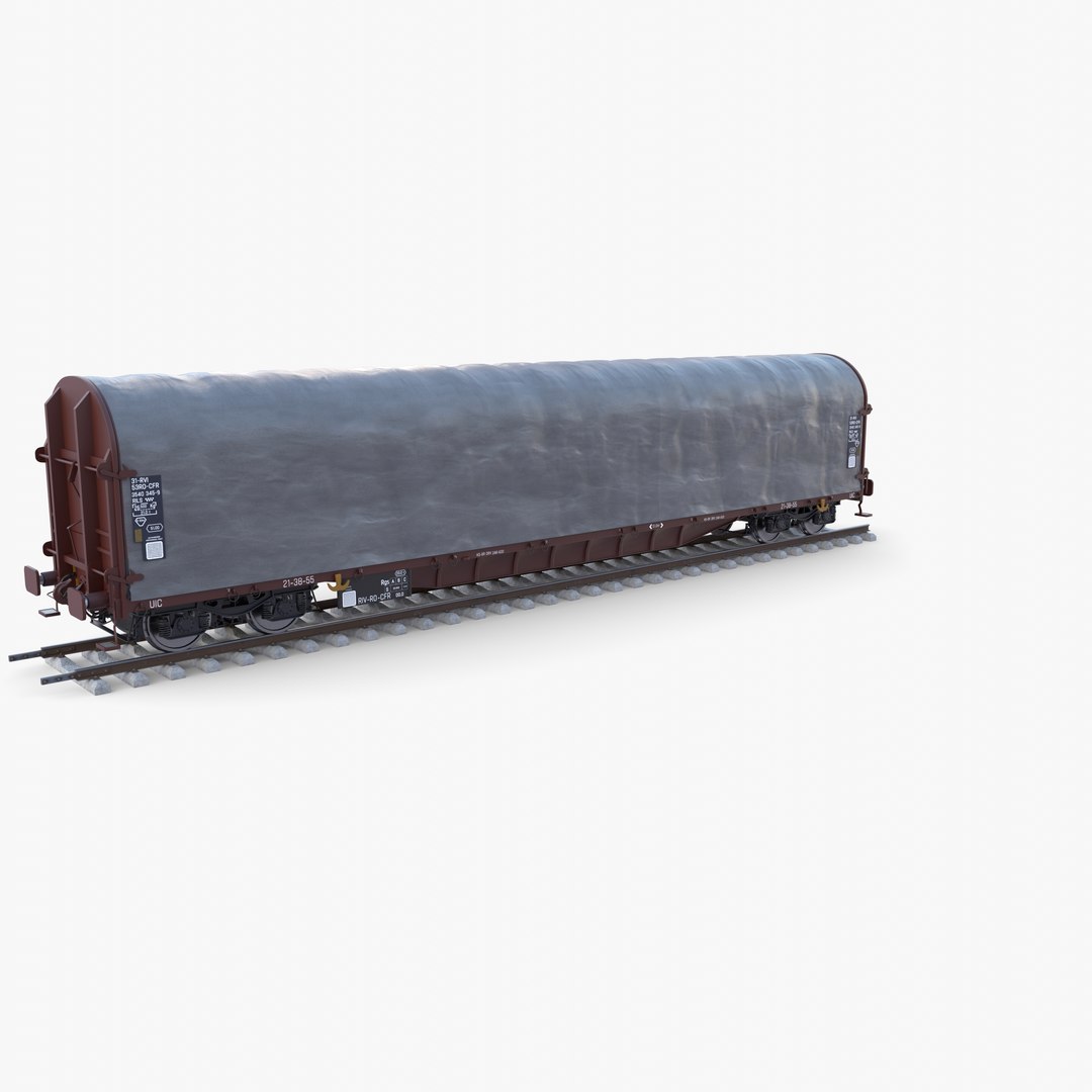 3D CFR Sliding Tarp Rail Car V1 Model - TurboSquid 2261914
