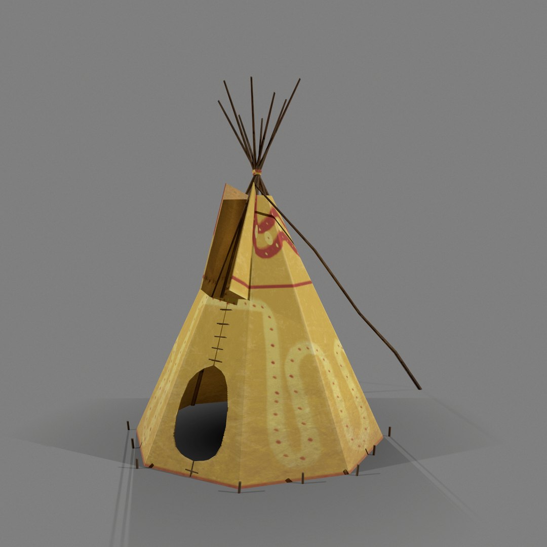 3D Old West Tipi Asset - TurboSquid 1305076