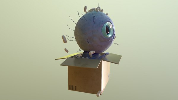 Cute monster box 3D model - TurboSquid 1286198
