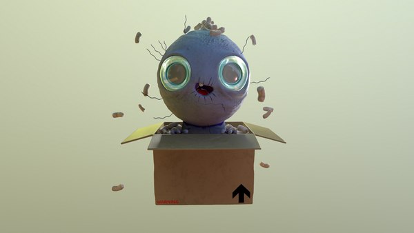 Cute monster box 3D model - TurboSquid 1286198