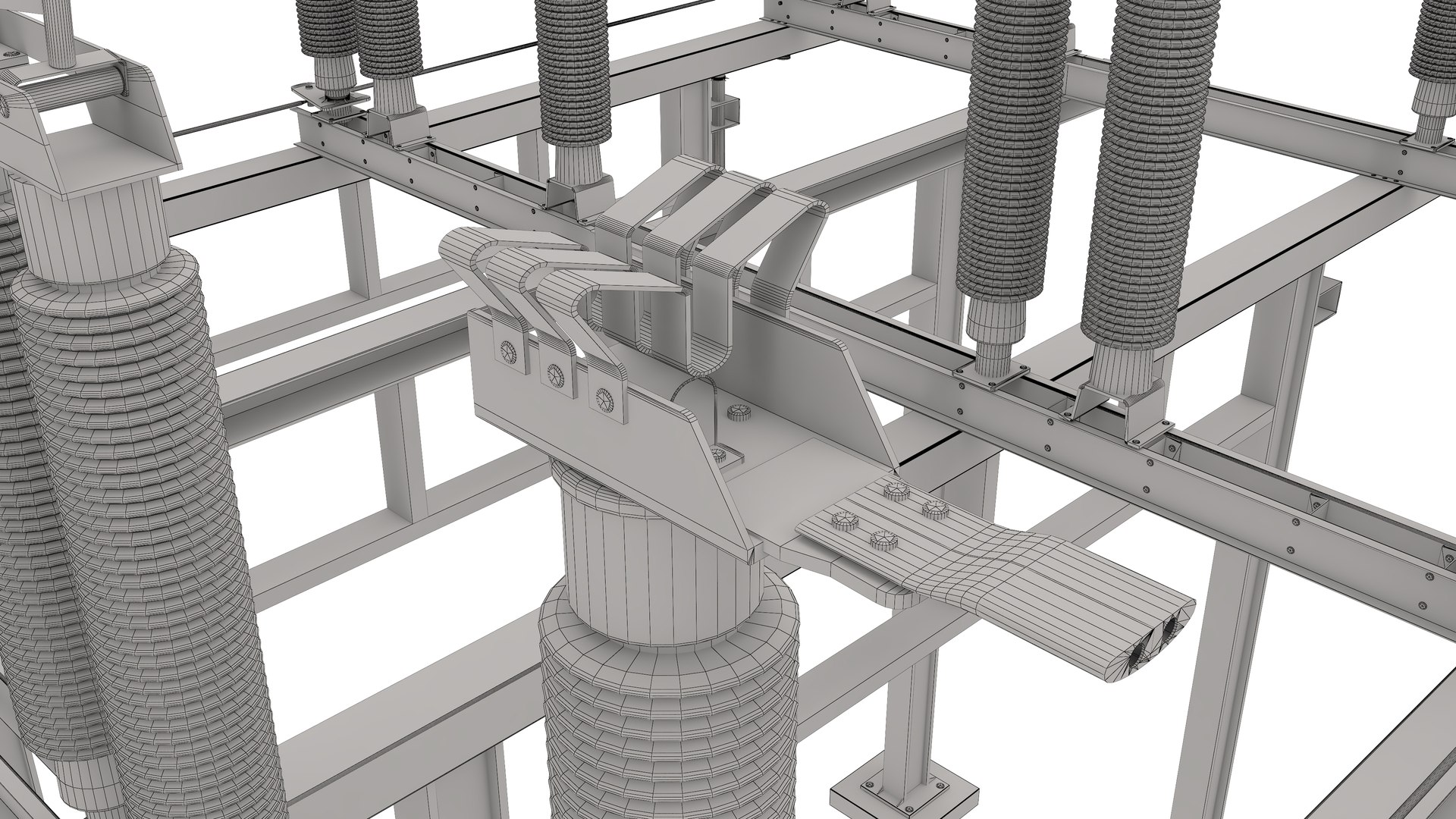 3D Substation High Voltage Disconnector - TurboSquid 2203699